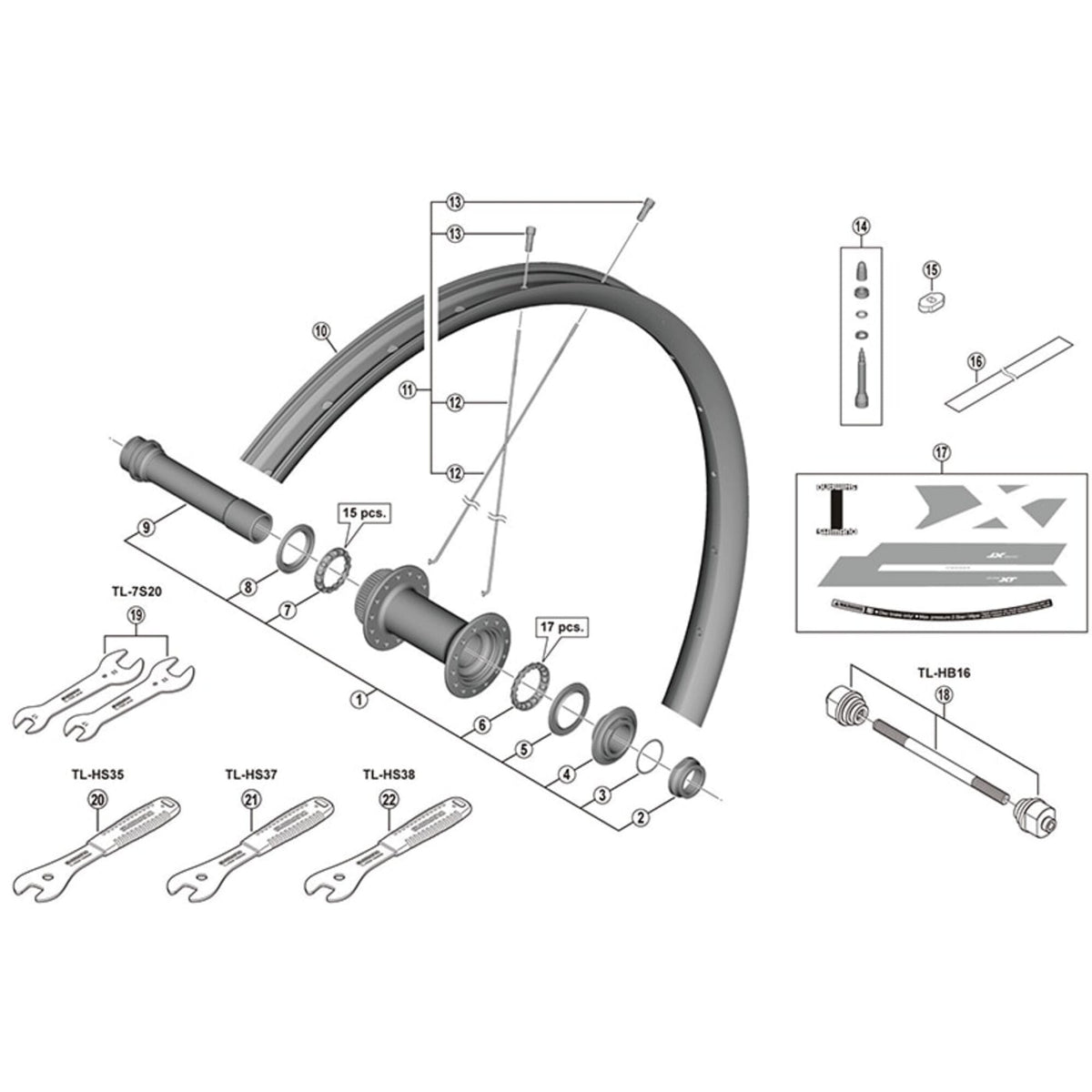 SPRE WH-M8120-TL-F15-B-29 spoke 293mm – Scuff Wheels