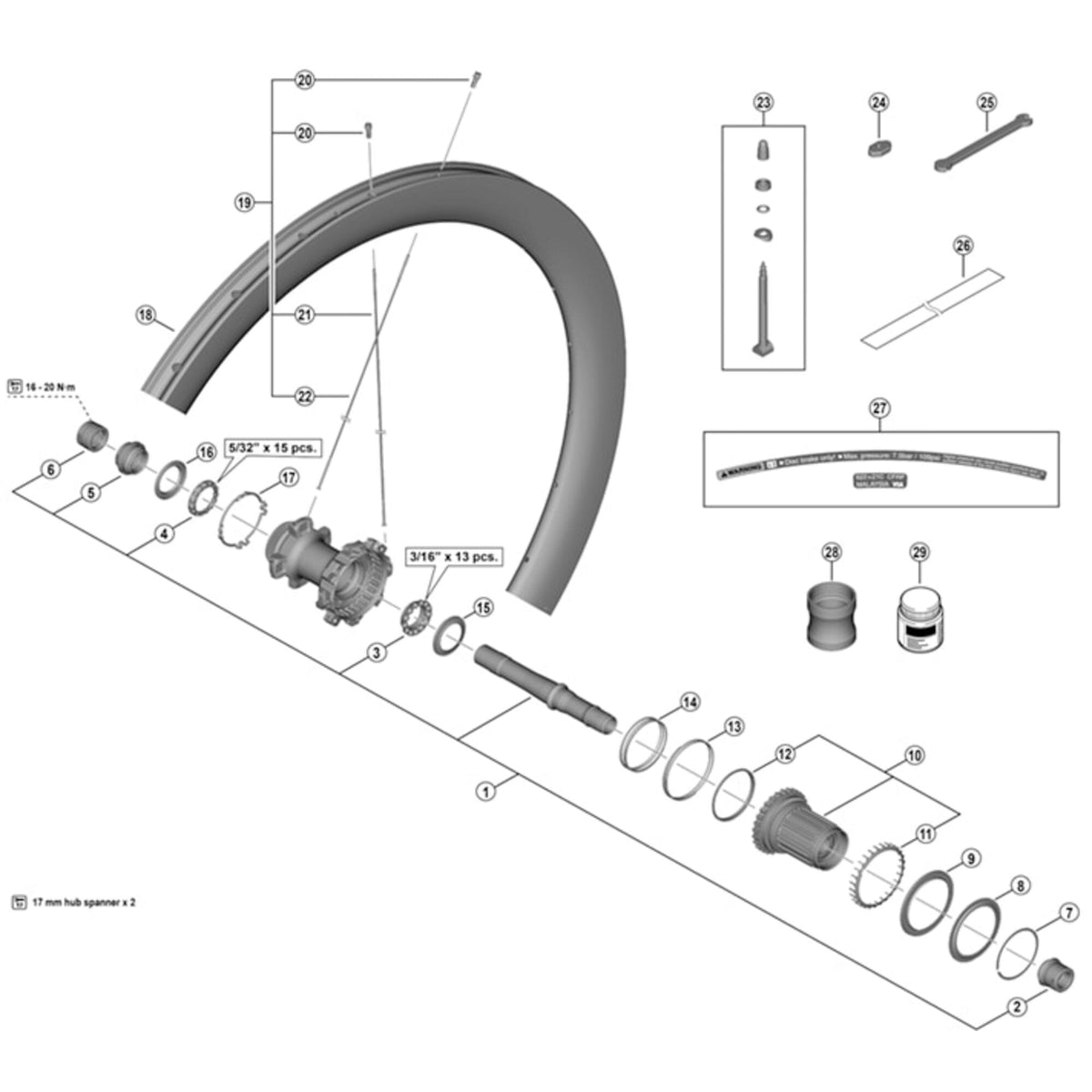 SPRE WHR9270-C50-TLR LH spoke 253mm – Scuff Wheels